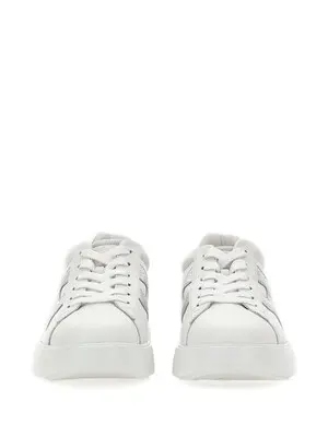 Hogan Rebel Leather Sneakers - Silver