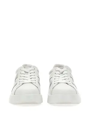 Hogan Rebel Leather Sneakers - Silver
