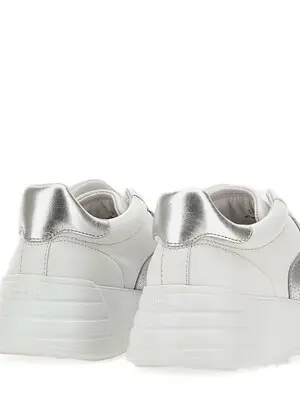 Hogan Rebel Leather Sneakers - Silver