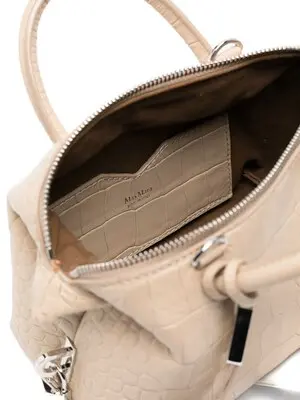 Max Mara Leather Handbag - Grey