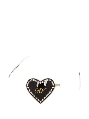 ROGER VIVIER Heart Hair Clip - Brown