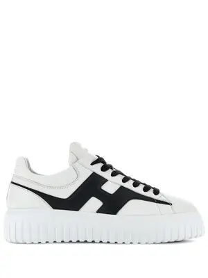 Hogan H-stripes Leather Sneakers - Black