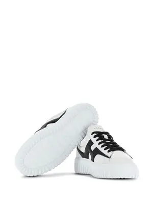 Hogan H-stripes Leather Sneakers - Black