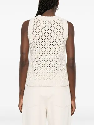 Fabiana Filippi Sleeveless Open-knit Top
