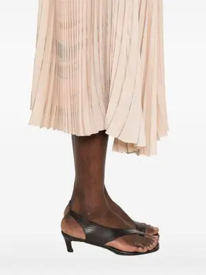 Fabiana Filippi Long Pleated Skirt - Beige