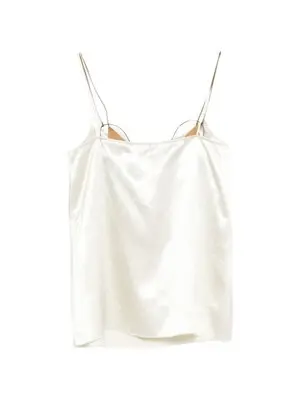 ALYSI Satin Top - White