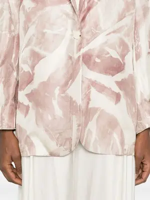 ALYSI Printed Single-breasted Jacket - Pink