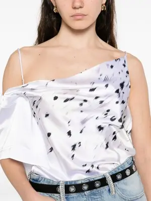 IRO PARIS Venuzia Printed Top - Grey