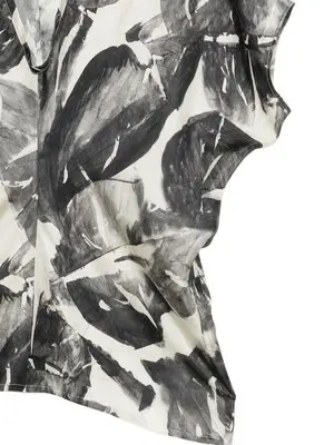 ALYSI Printed Silk Shirt - Black