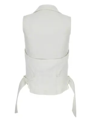 Elisabetta Franchi Belted Vest - White