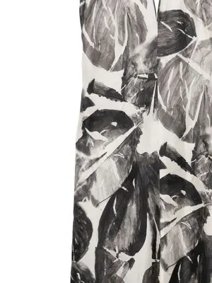 ALYSI Printed Silk Maxi Dress - Black