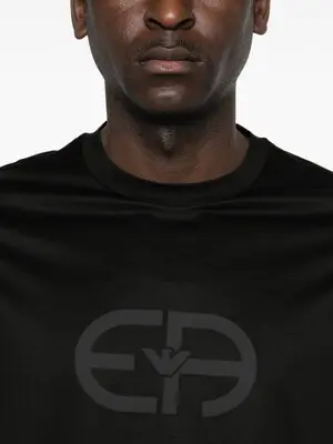 Emporio Armani Logo Cotton T-shirt - Black