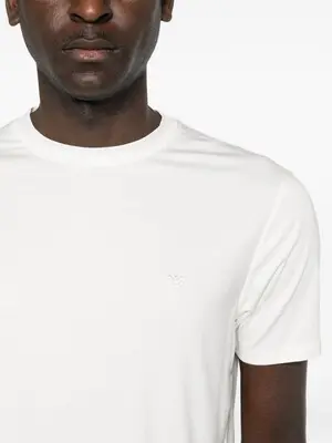 Emporio Armani Modal And Silk Blend T-shirt - White