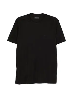 Emporio Armani Modal And Silk Blend T-shirt - Black