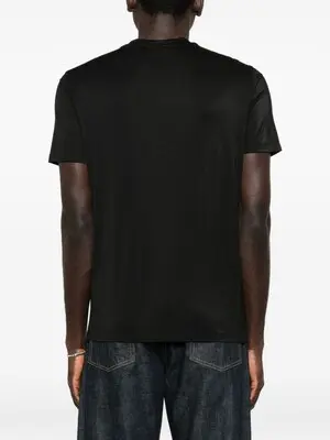Emporio Armani Modal And Silk Blend T-shirt - Black
