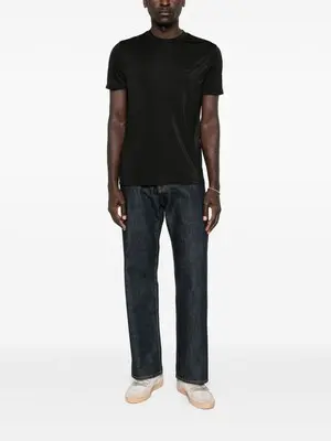 Emporio Armani Modal And Silk Blend T-shirt - Black
