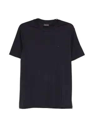 Emporio Armani Modal And Silk Blend T-shirt - Blue