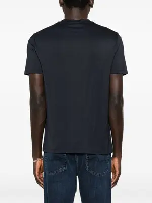 Emporio Armani Modal And Silk Blend T-shirt - Blue