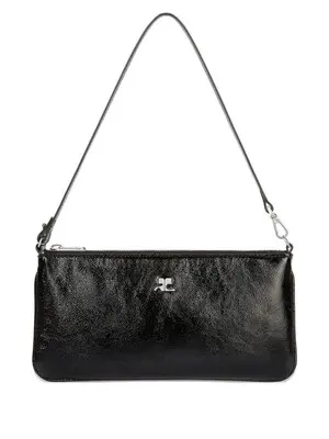 COURREGES Leather Mini Bag - Black