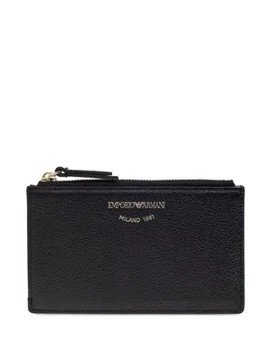 Emporio Armani Leather Card Case - Black