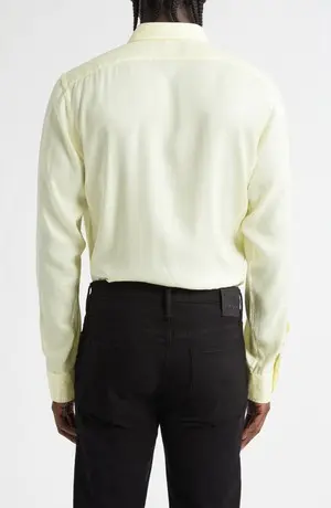 TOM FORD Light Fluid Gabardine Button-down Shirt