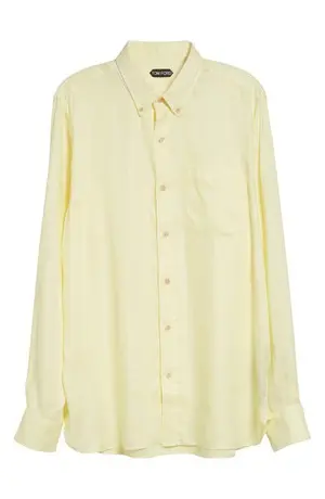 TOM FORD Light Fluid Gabardine Button-down Shirt