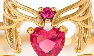 GIRLS CREW Scarlet Witch Ring Set - Gold/scarlet