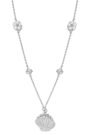 GIRLS CREW Shell Pendant Necklace - Silver