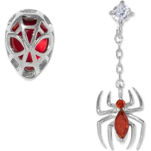 GIRLS CREW Marvel Spiderman Mismatched Stud Earrings - Silver