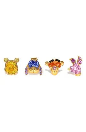 GIRLS CREW Disney Hundred Acre Woods Mismatched Stud Earrings Set - Gold