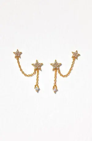 GIRLS CREW Stellar Connection Double Piercing Drop Earrings