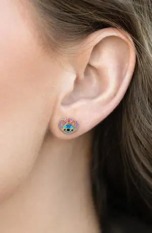 GIRLS CREW Disney Stitch And Angel Stud Earrings Set
