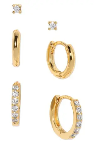 GIRLS CREW Set Of Three Earrings - Gold
