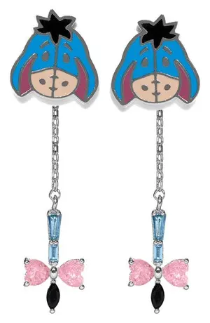 GIRLS CREW Disney Eeyore Dangle Earrings Silver