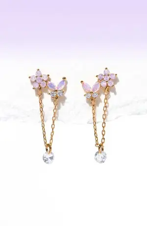 GIRLS CREW Butterfly Whispers Drop Earrings