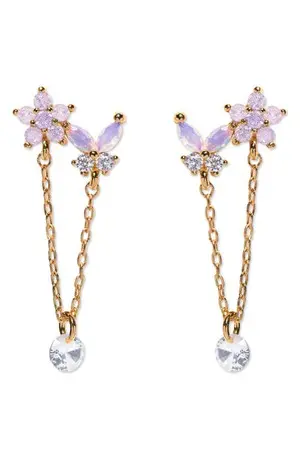 GIRLS CREW Butterfly Whispers Drop Earrings - Gold