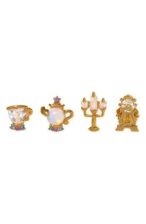 GIRLS CREW Disney Be Our Guest Stud Earrings Set - Gold