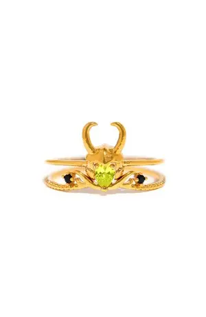 GIRLS CREW X Marvel Loki God Of Stories Ring Set - Gold