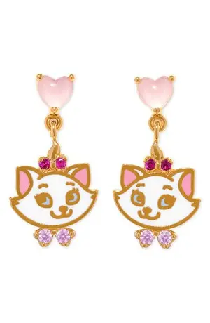 GIRLS CREW Disney Aristocats Marie Dangle Earrings Gold