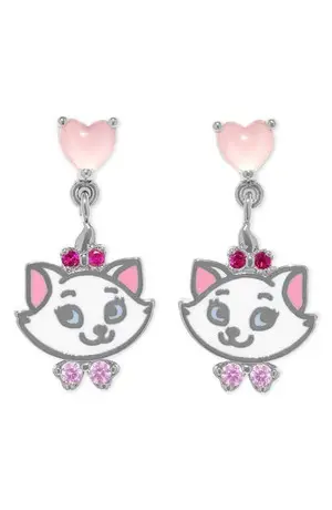 GIRLS CREW Disney Aristocats Marie Dangle Earrings - Silver