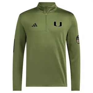 Adidas Miami Hurricanes Half-zip Golf Jacket