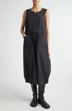 MELITTA BAUMEISTER Sleeveless Cotton-nylon O-line Midi Dress