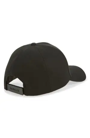 Moncler Logo Patch Baseball Cap - Black