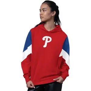 STARTER Philadelphia Phillies Scrimmage Pullover Hoodie - Red