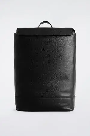 Cos Classic Leather Backpack - Black