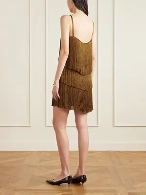ESSE STUDIOS Cinca Tiered Fringed Mini Dress