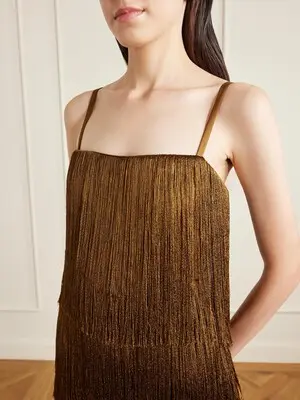 ESSE STUDIOS Cinca Tiered Fringed Mini Dress