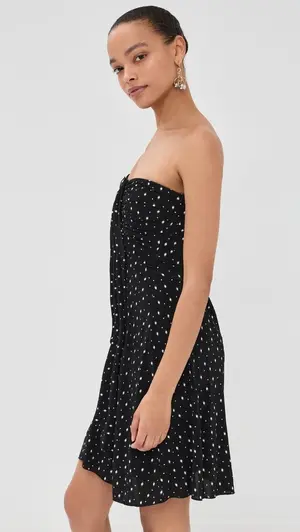 Isabel Marant Étoile Gemma Mini Dress With Polka Dot Print - Black/ecru