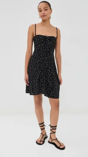Isabel Marant Étoile Gemma Mini Dress With Polka Dot Print - Black/ecru