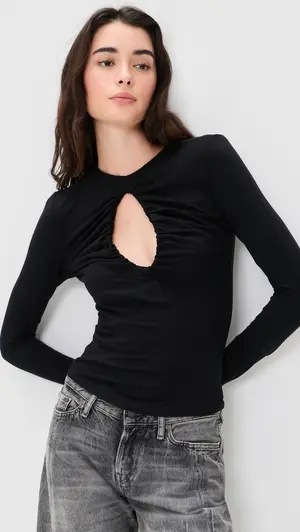 THE LINE BY K Demi Keyhole Top